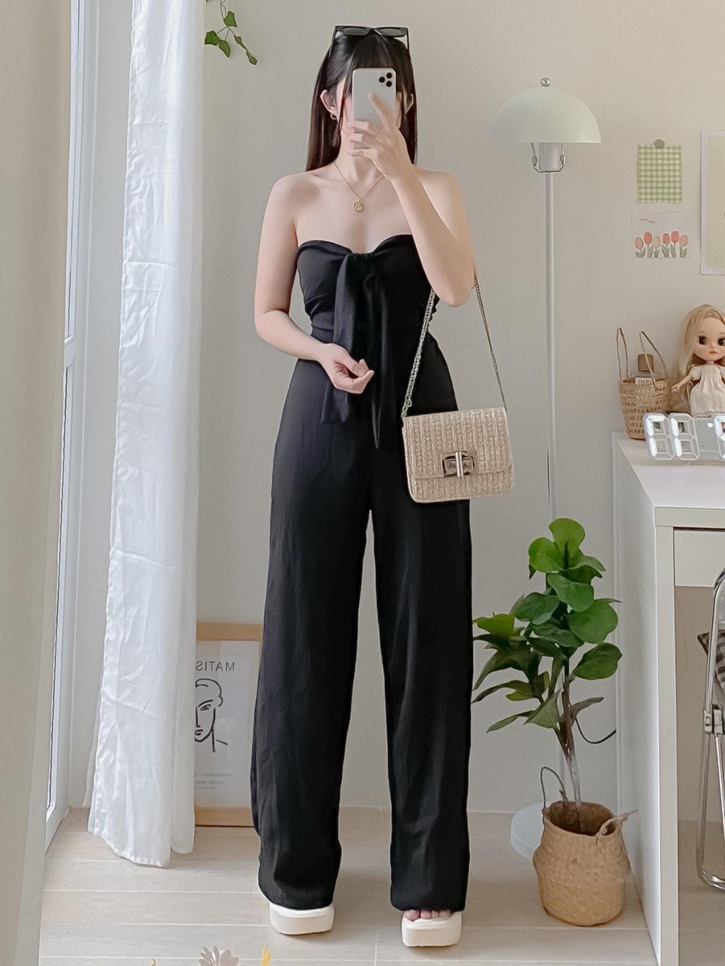 IRENE TUBE TOP PANTS JUMPSUIT ☘️ SOFT CREPE OVERALL OOTD ☘️ THE FAB ...