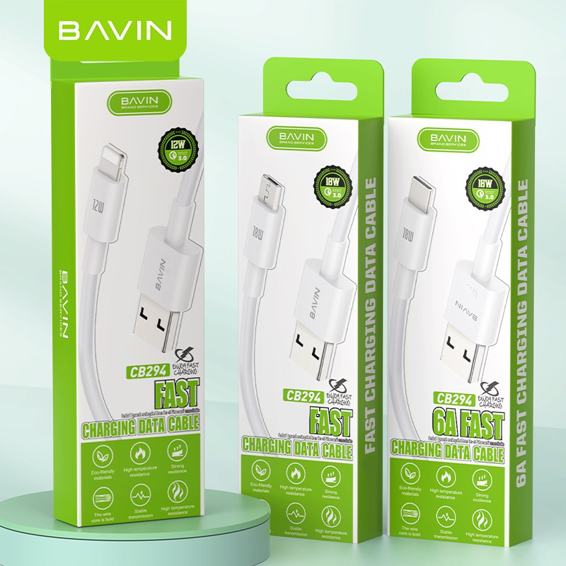 BAVIN CB294 12W/18W QC3.0 Fast Charge Cable 1meter for android/Ios/Type ...