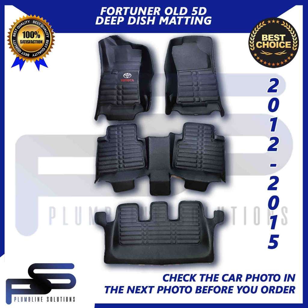 5D Deep Dish Matting for Toyota Fortuner 2012 - 2015 OEM Fit High ...