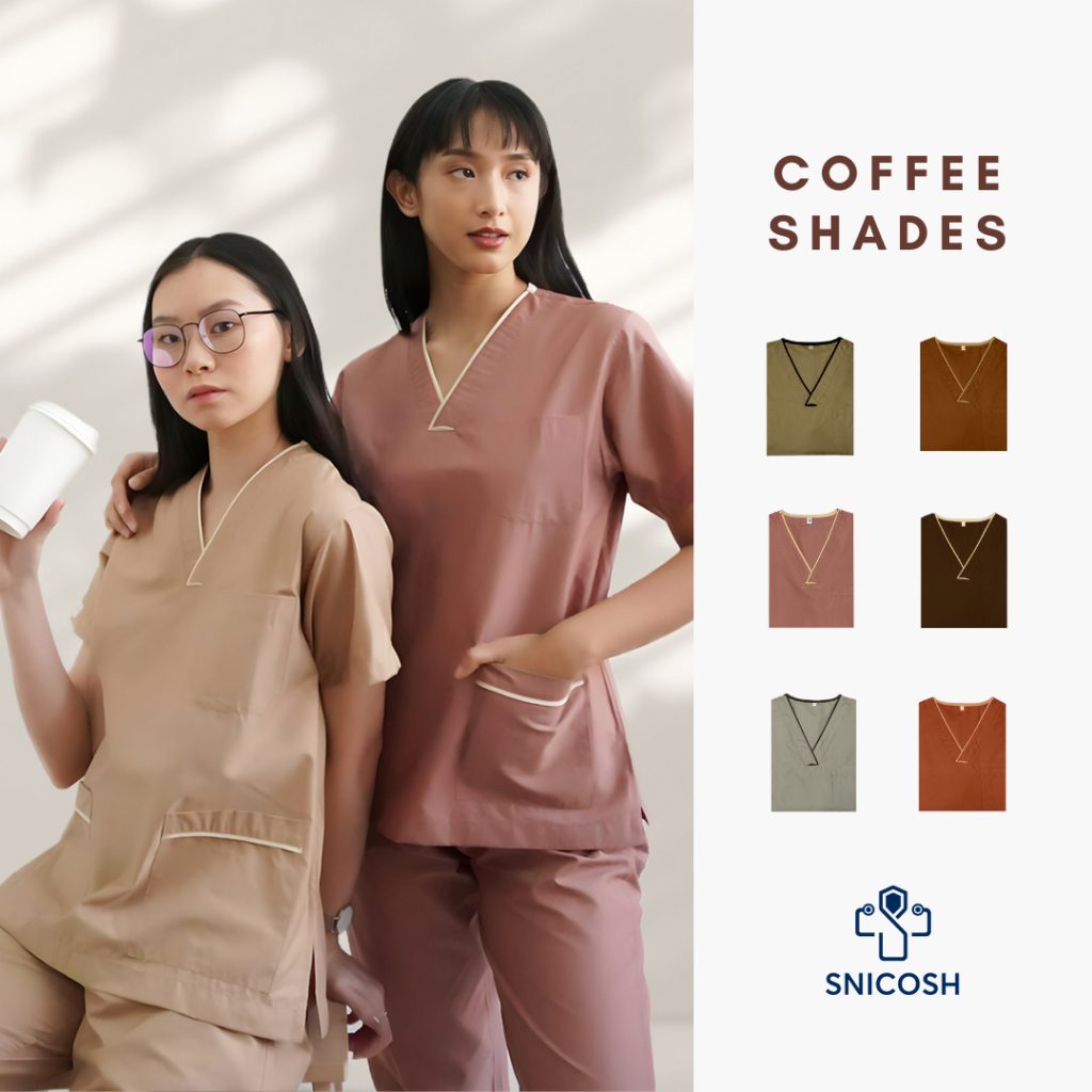 Snicosh Premium Cotton Scrub suit Set | Essential Collection | Shopee ...