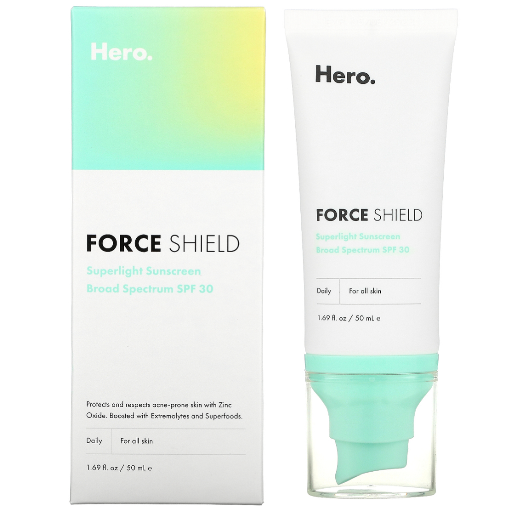 Hero Cosmetics, Force Shield, Superlight Sunscreen, SPF 30, 1.69 fl oz ...
