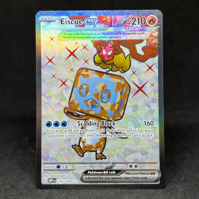 Pokemon TCG Eiscue ex Full Art Secret Rare 210/197 2023 Scarlet ...