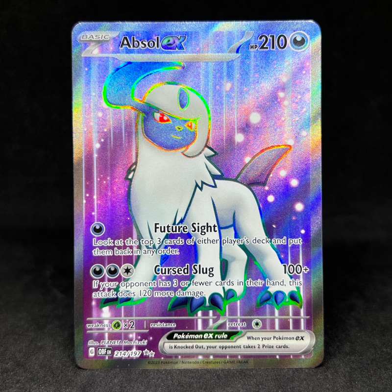 Pokemon TCG Absol ex Full Art Secret Rare 214/197 2023 Scarlet & Violet ...