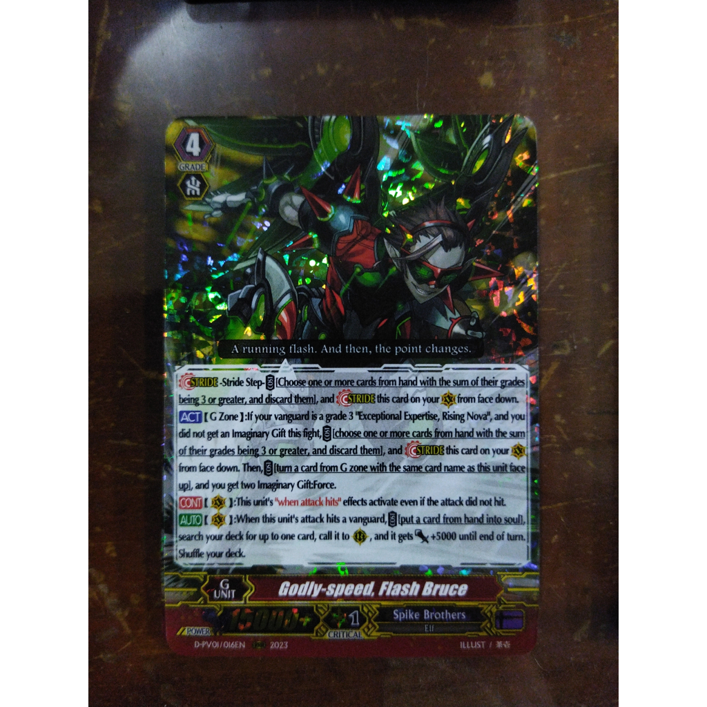 CFV Godly-speed, Flash Bruce D-PV01/016EN G-FC01/039EN RRR Spike Brothers Stride | Shopee ...