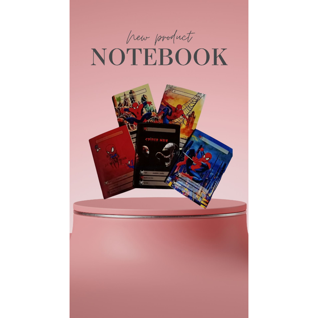 SPIDERMAN CUSTOMIZED NOTEBOOK FOR KINDER - GRADE 2 | Shopee Philippines