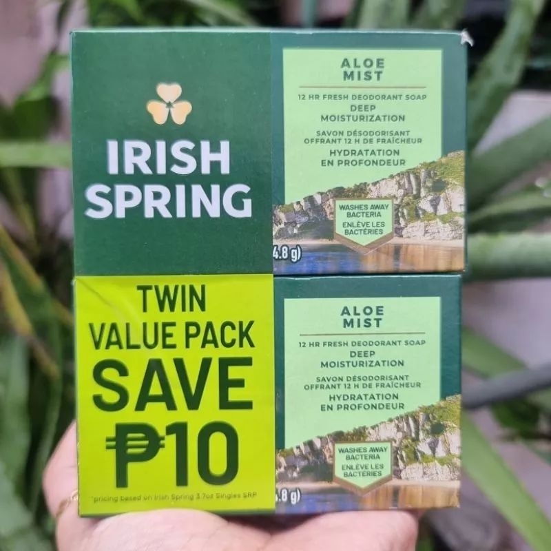 Irish Spring fresh Deodorant Soap - Aloe Mist (2 bar pack) | Shopee ...