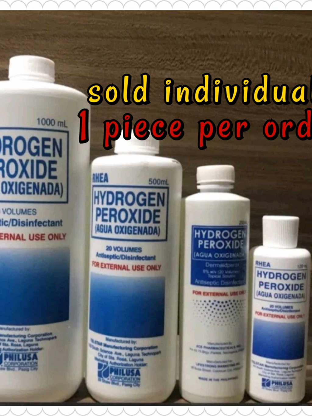 RHEA Hydrogen Peroxide 20 Volumes * SOLD INDIVIDUALLY * 1 BOTTLE PER ...