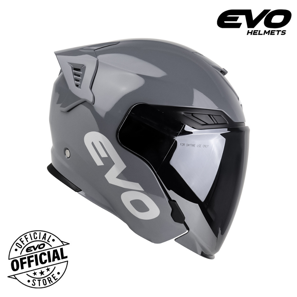 EVO RX-7 (COOL GRAY) HALF FACE HELMET | Shopee Philippines