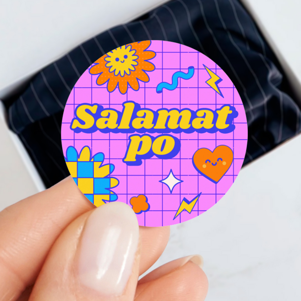 Salamat po | Sticker for Packaging, Thank You Sticker for Business ...