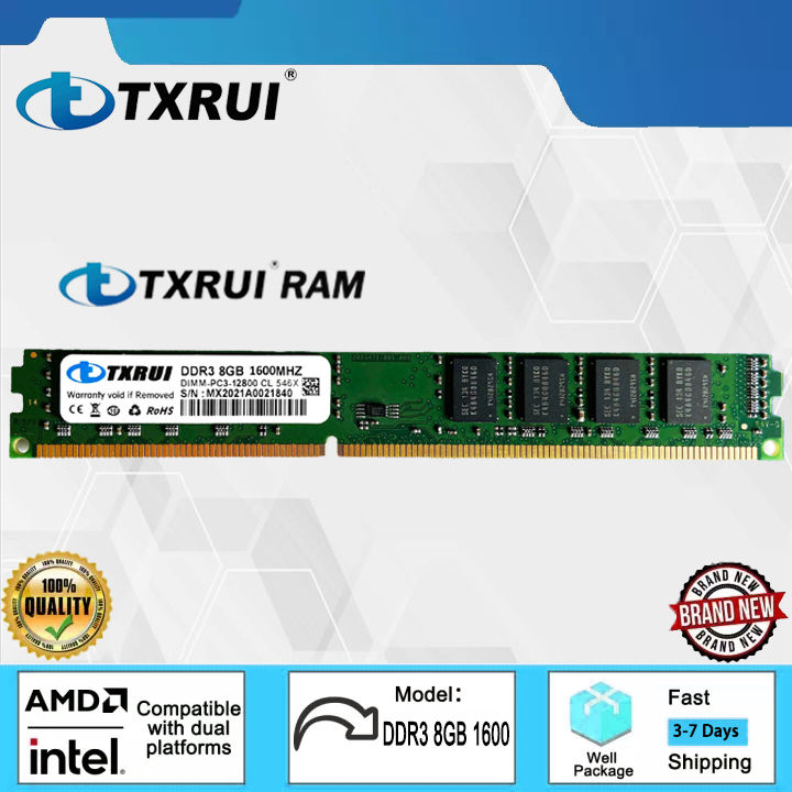 TXRUI Memory DDR3 8Gb 1600Mhz Pc Ram Memory | Shopee Philippines