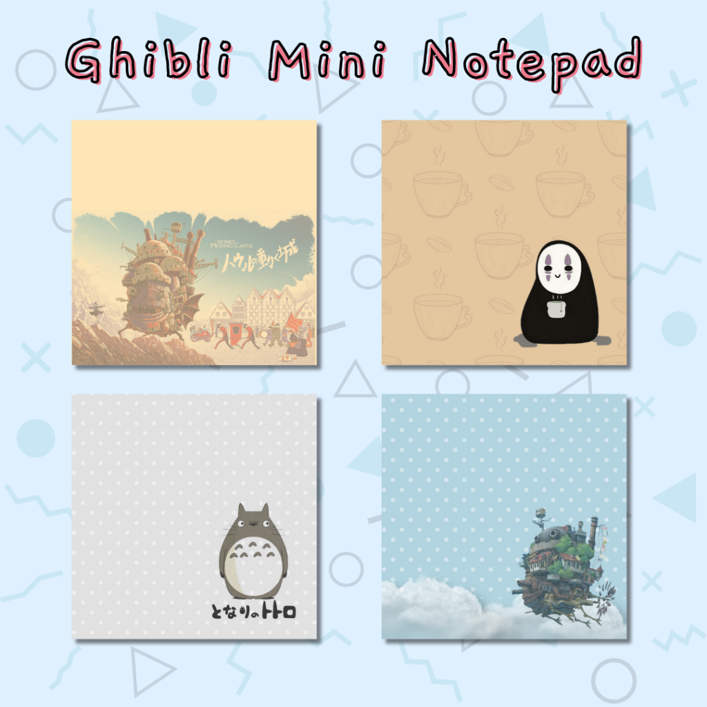 Kawaii Mini Notepad [Ghibli] w/ FREE Sticker | Shopee Philippines