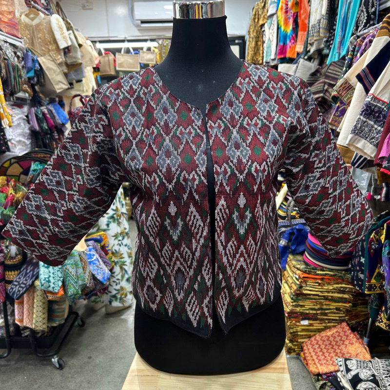 QUALITY Davao Batik Filipiniana Blazer Blouse Bolero Dress large-XXL ...