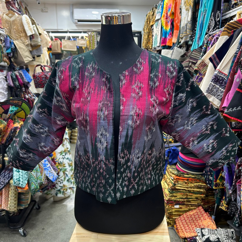 QUALITY Davao Batik Filipiniana Blazer Blouse Bolero Dress large-XXL ...