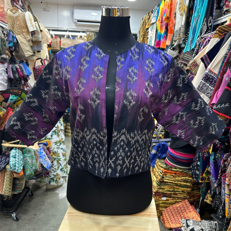 QUALITY Davao Batik Filipiniana Blazer Blouse Bolero Dress large-XXL ...