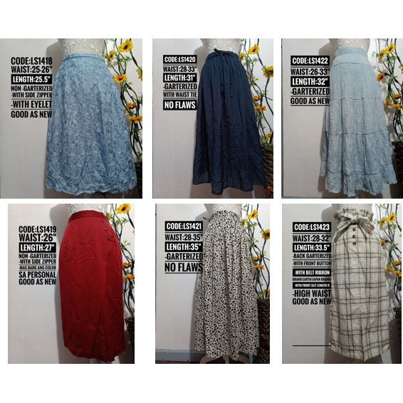 New Arrival Ukay Selection Korean and Japan Long Skirts/Palda (Batch 1 ...