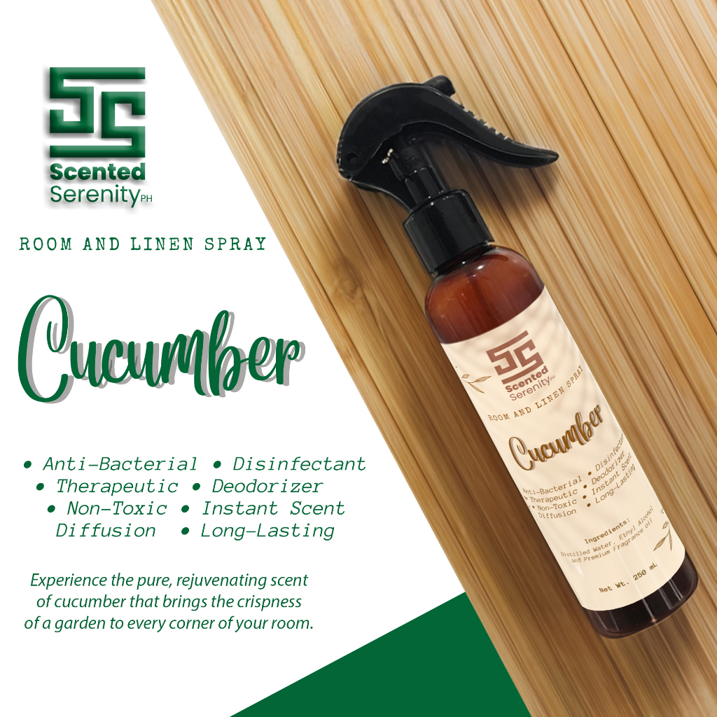 Cucumber Room and Linen Spray | Hotel Scent Air Freshener | Anti ...