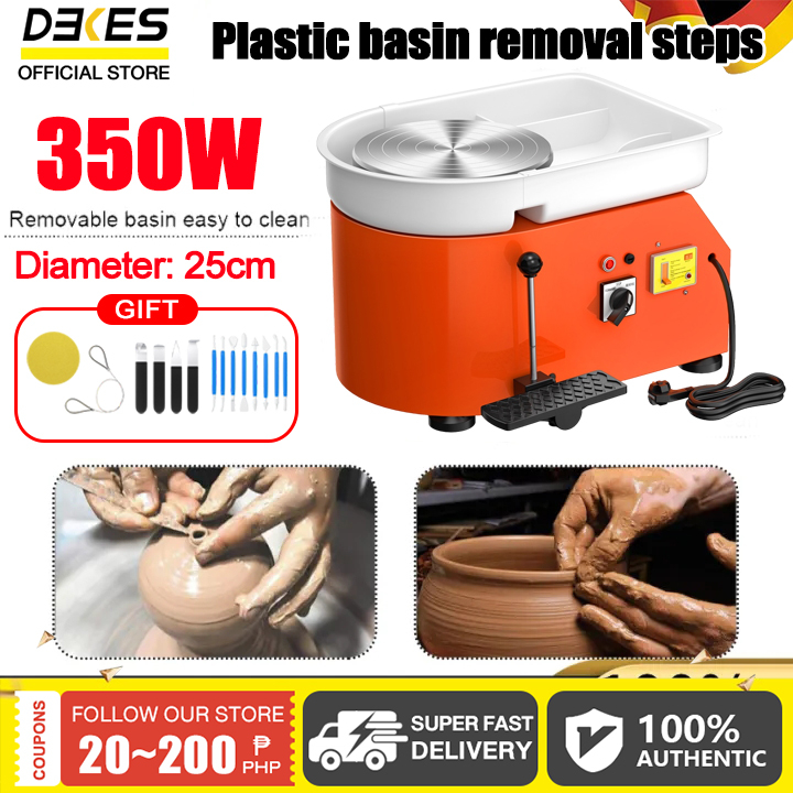 350W Electric Pottery Wheel Machine Ceramic Work DIY Clay Tool Art ...