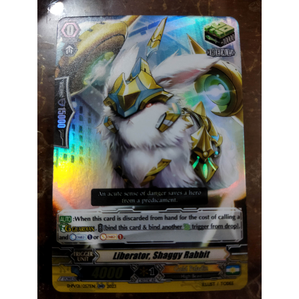 Liberator Shaggy Rabbit D-PV01 057EN History Collection P&V RR Gold Paladin Cardfight Vanguard ...