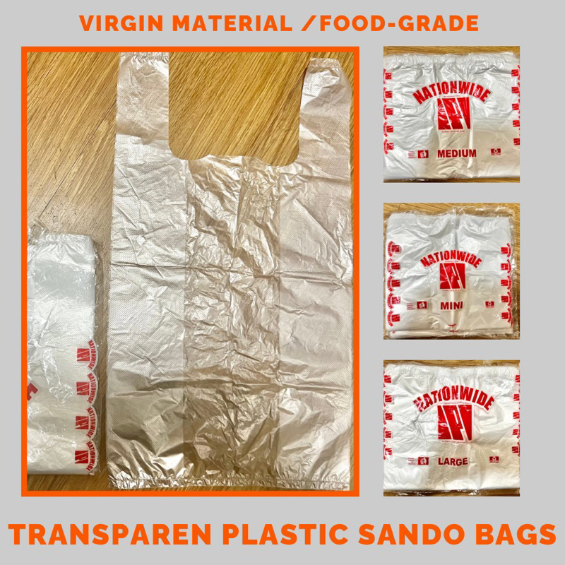 Nationwide Sando bag Transparent Thick Virgin Material | Shopee Philippines