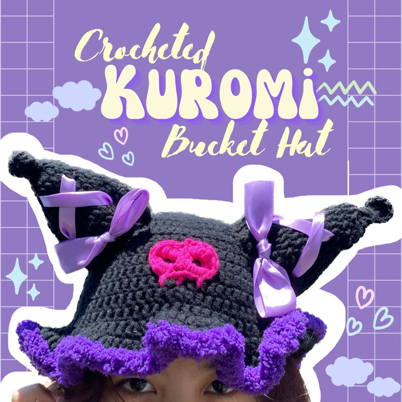 Crocheted Kuromi Bucket Hat | Shopee Philippines