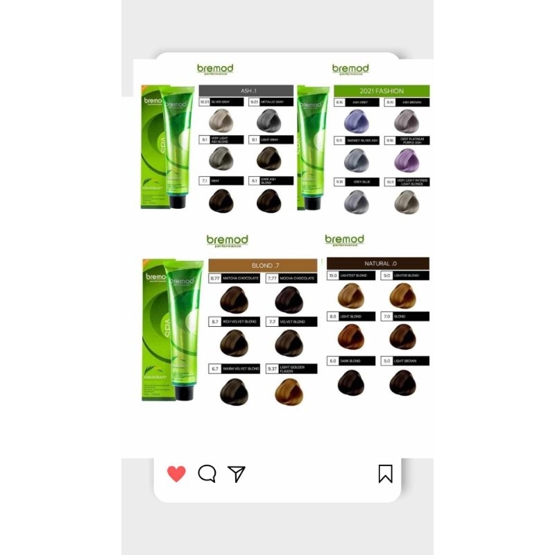 BREMOD HAIR COLORS SET WITH OXYDANTS | Shopee Philippines