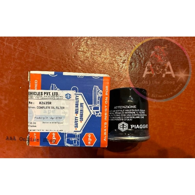PIAGGIO Ape City Oil Filter | Shopee Philippines