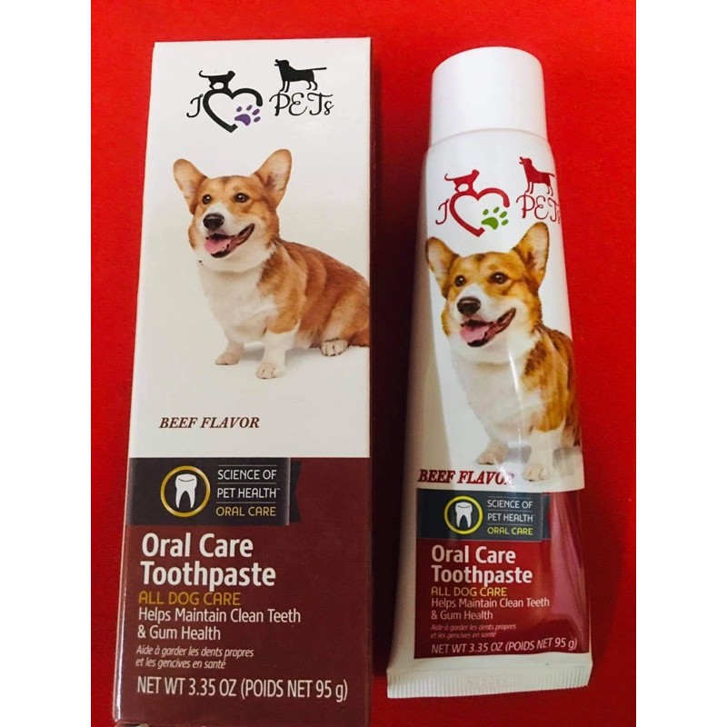 Oral Care Toothpaste (Beef flavor) For Dogs 95grams I Love Pets ...