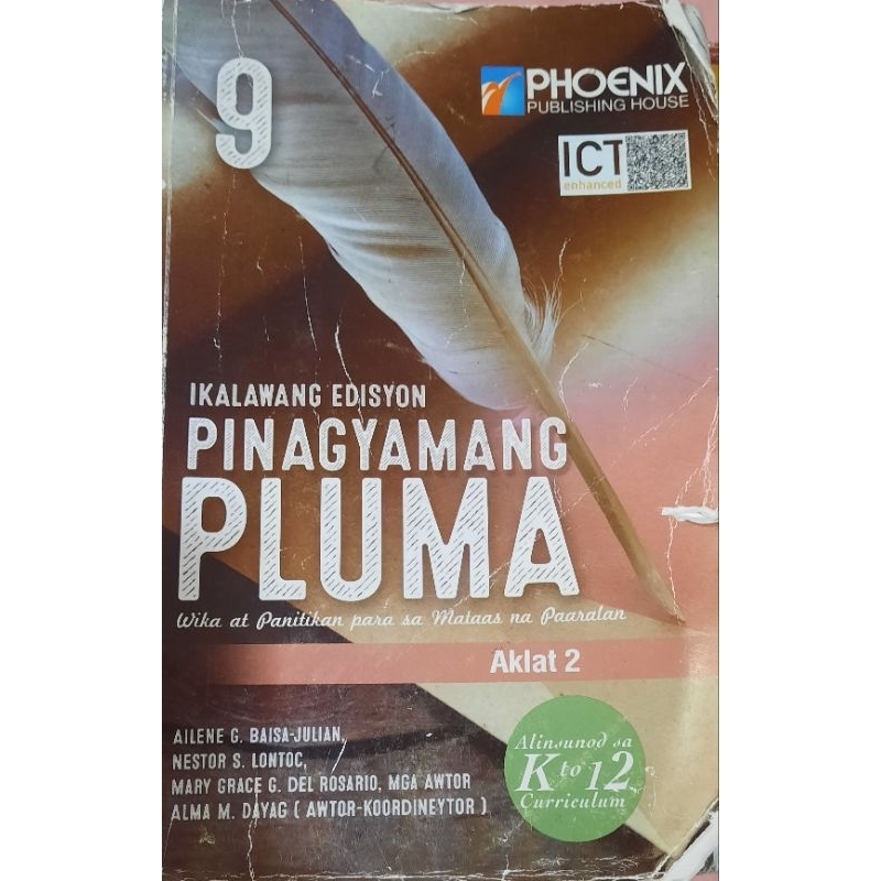 Pinagyamang Pluma 9 Aklat 2 Ikalawang Edisyon( 2nd hand) | Shopee ...