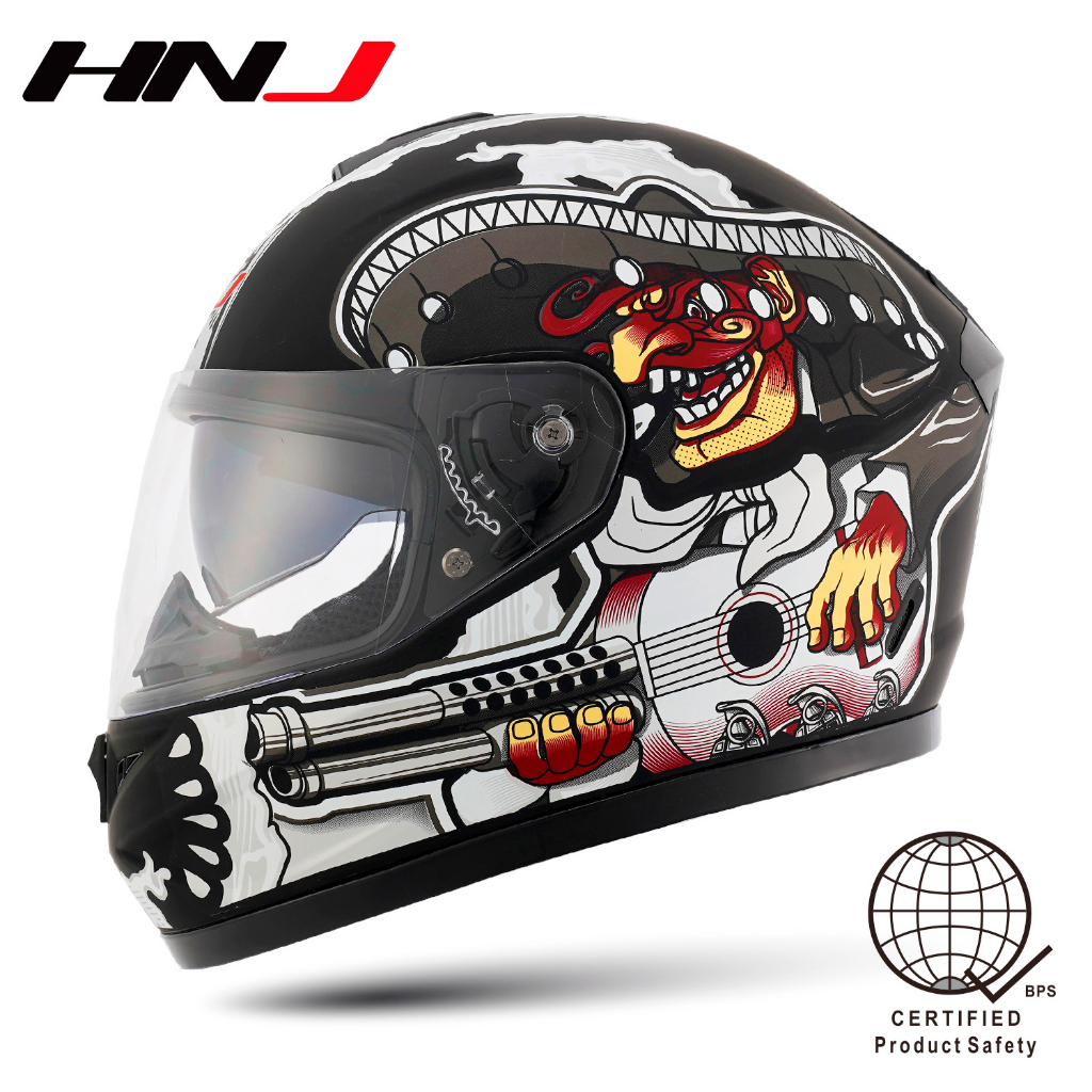 HNJ 988 Helmet Full Face for Motorcycle (Dual Visor) | Shopee Philippines