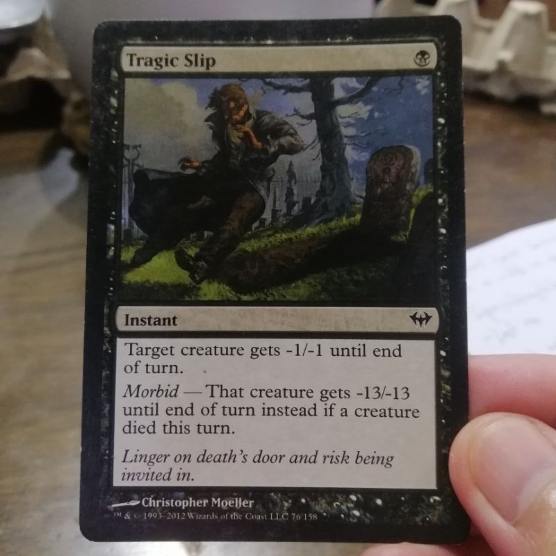 1 PLAYED Tragic Slip random expansion MTG magic the gathering | Shopee ...