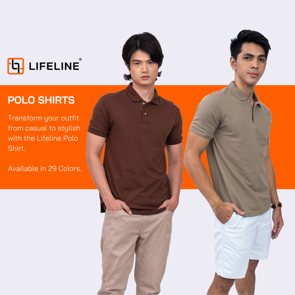 Lifeline Polo Shirt (Choco Brown | Khaki | Cream | Mocca | Citrus ...