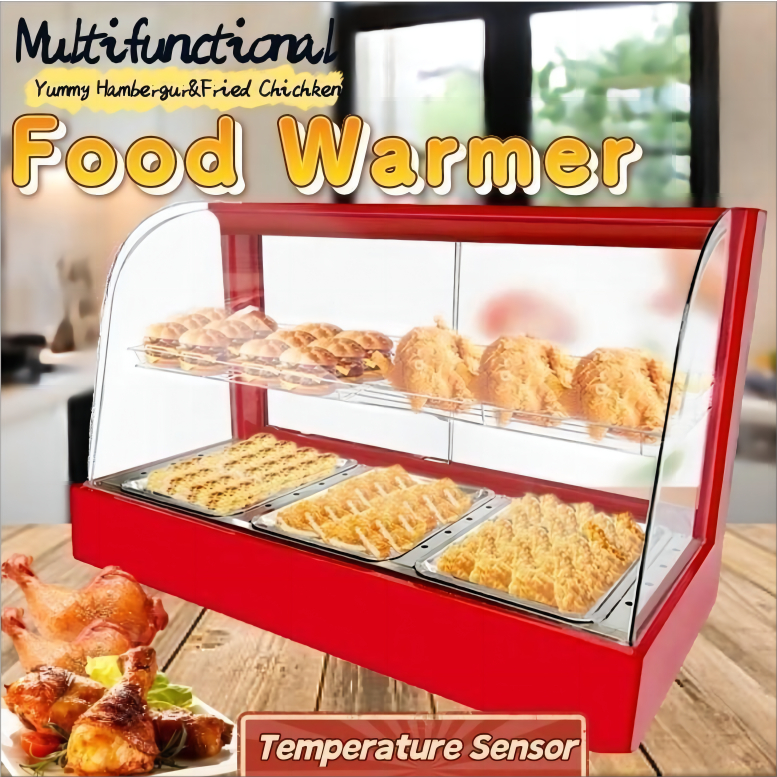 Heavy Duty Food Showcase Food Warmer Glass Showcase Electric Cabinet ...
