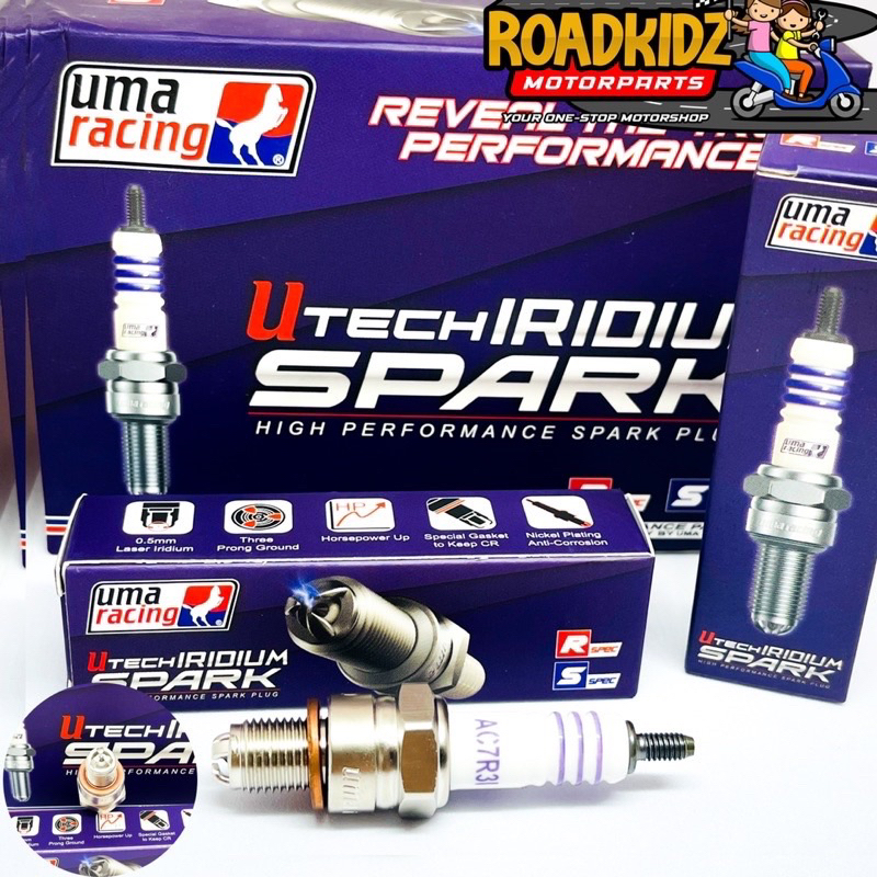 UMA RACING IRIDIUM SPARK PLUG SHORT THREAD | Shopee Philippines