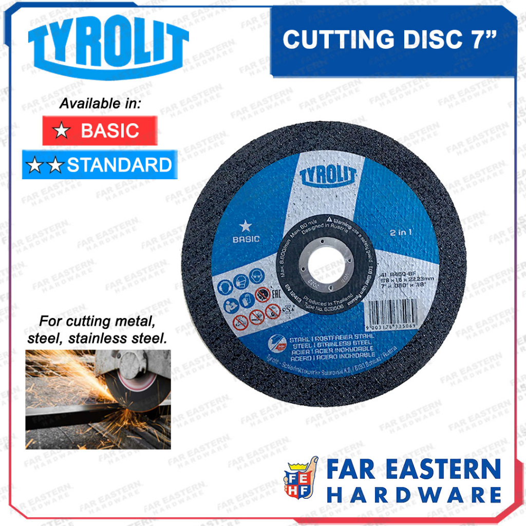 TYROLIT Cutting Disc Wheel 7" for Metal, Stainless Steel | Shopee ...