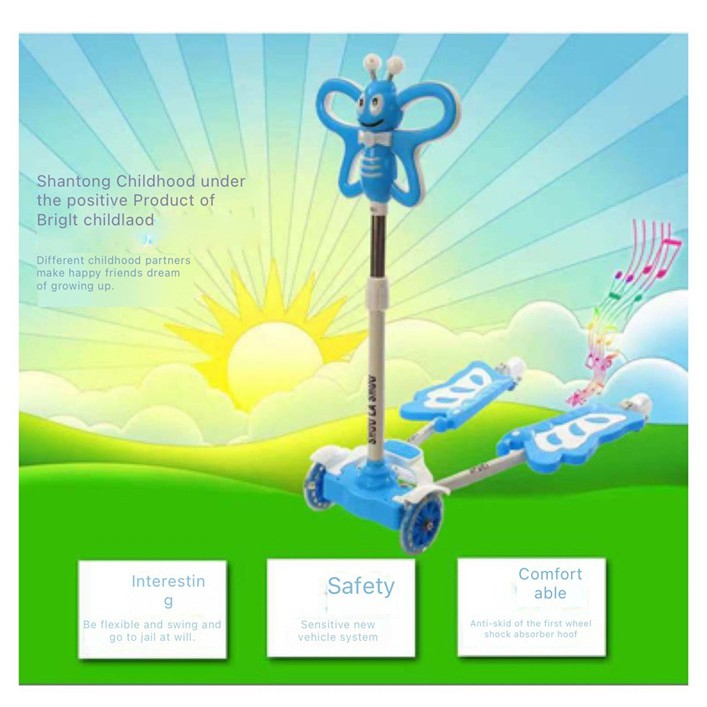 frog scooter for boys feet begin Two-pedal motion forward 4-wheel ...