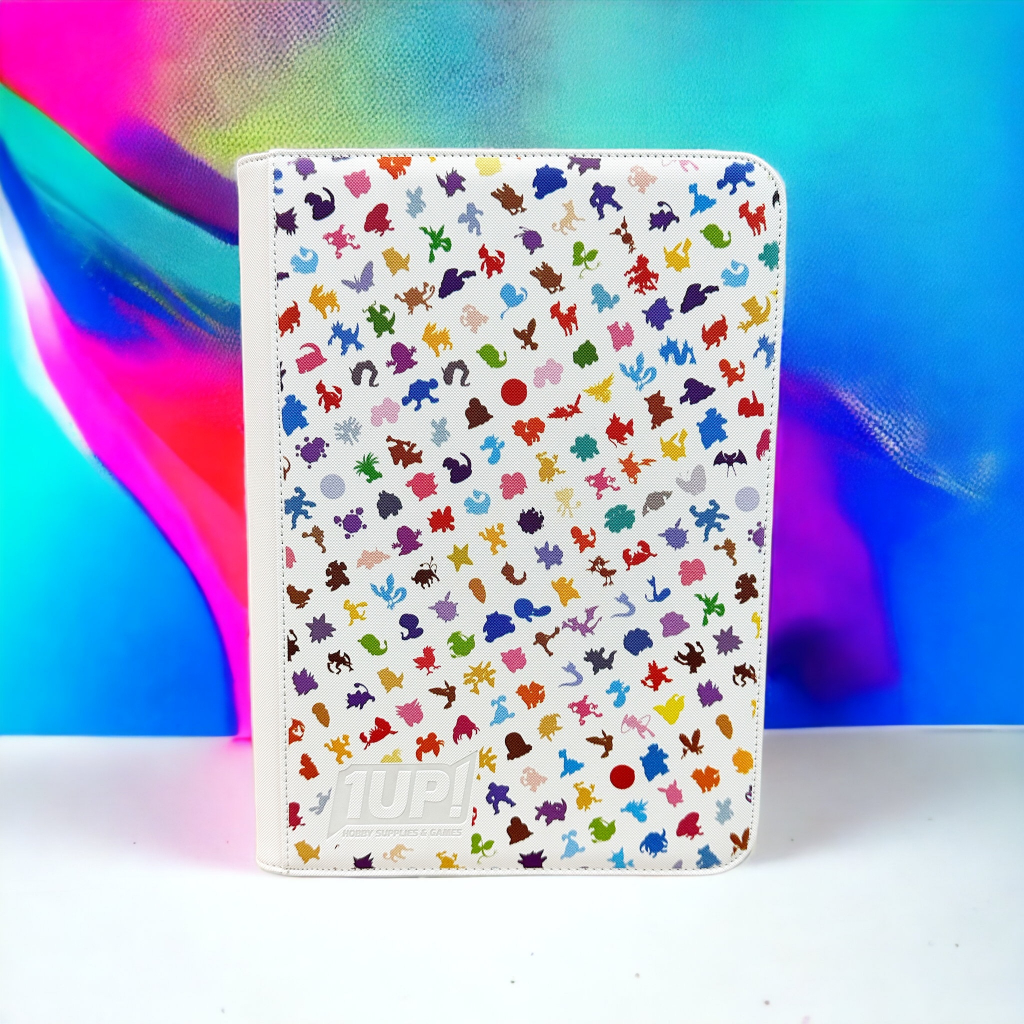 Pokemon 151 Printed White 9-Pocket Zipper Card Binder by 1UP | TCG Album | Limited Edition ...