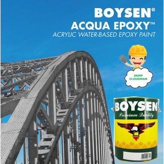 Boysen Acqua Epoxy Acrylic Waterbased Epoxy Floor Paint Gallon Water ...