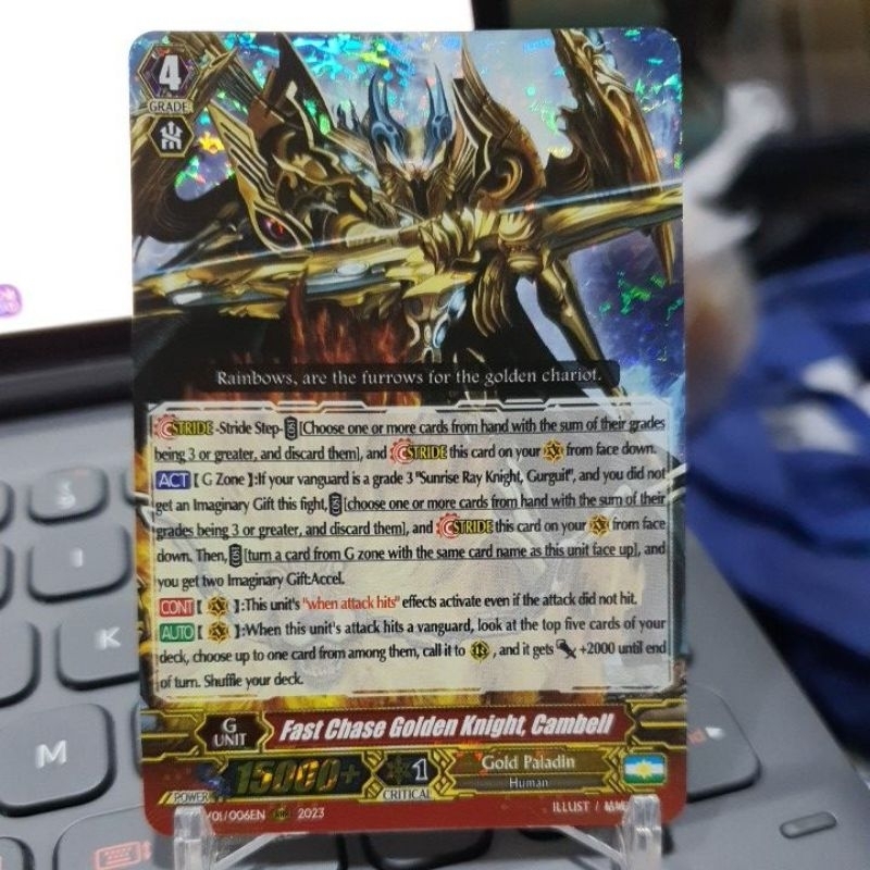 FAST CHASE GOLDEN KNIGHT, CAMBELL RRR D-PV01 CARDFIGHT VANGUARD ENGLISH | Shopee Philippines