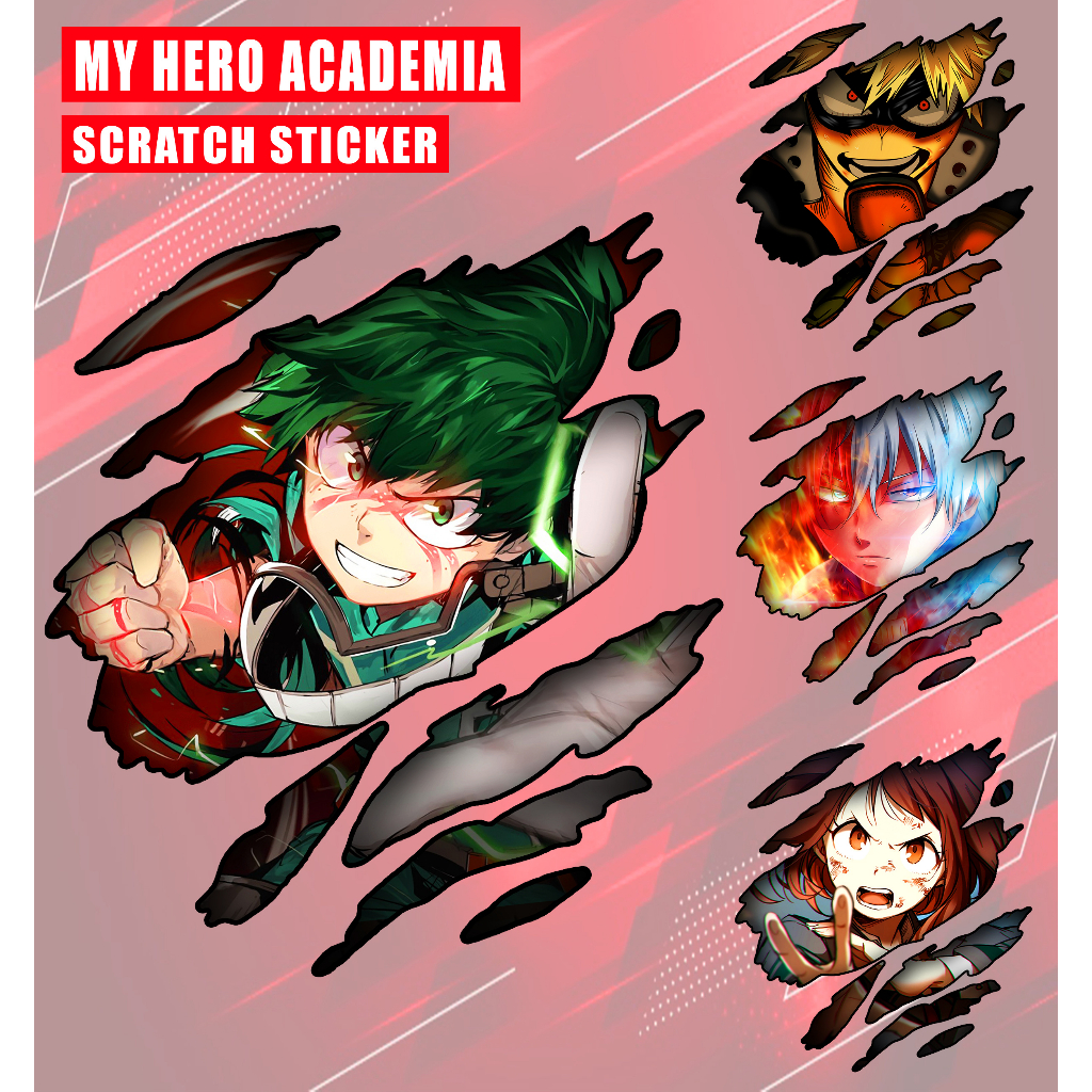My Hero Academia SCRATCH Anime Waterproof Sticker | Shopee Philippines
