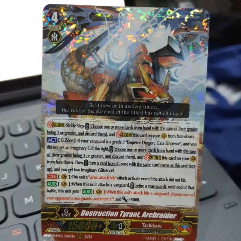 DESTRUCTION TYRANT, ARCHRAIDER RRR D-PV01 CARDFIGHT VANGUARD ENGLISH | Shopee Philippines