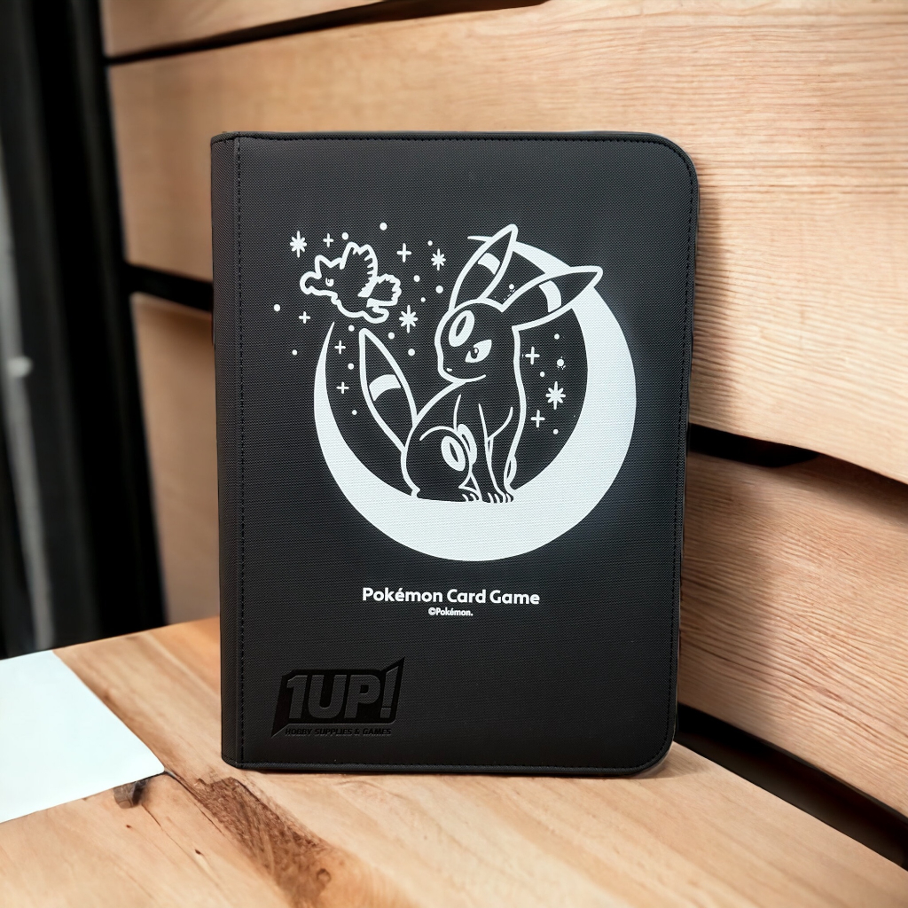 Umbreon Printed Black 9-Pocket Zipper Card Binder by 1UP | TCG Album ...