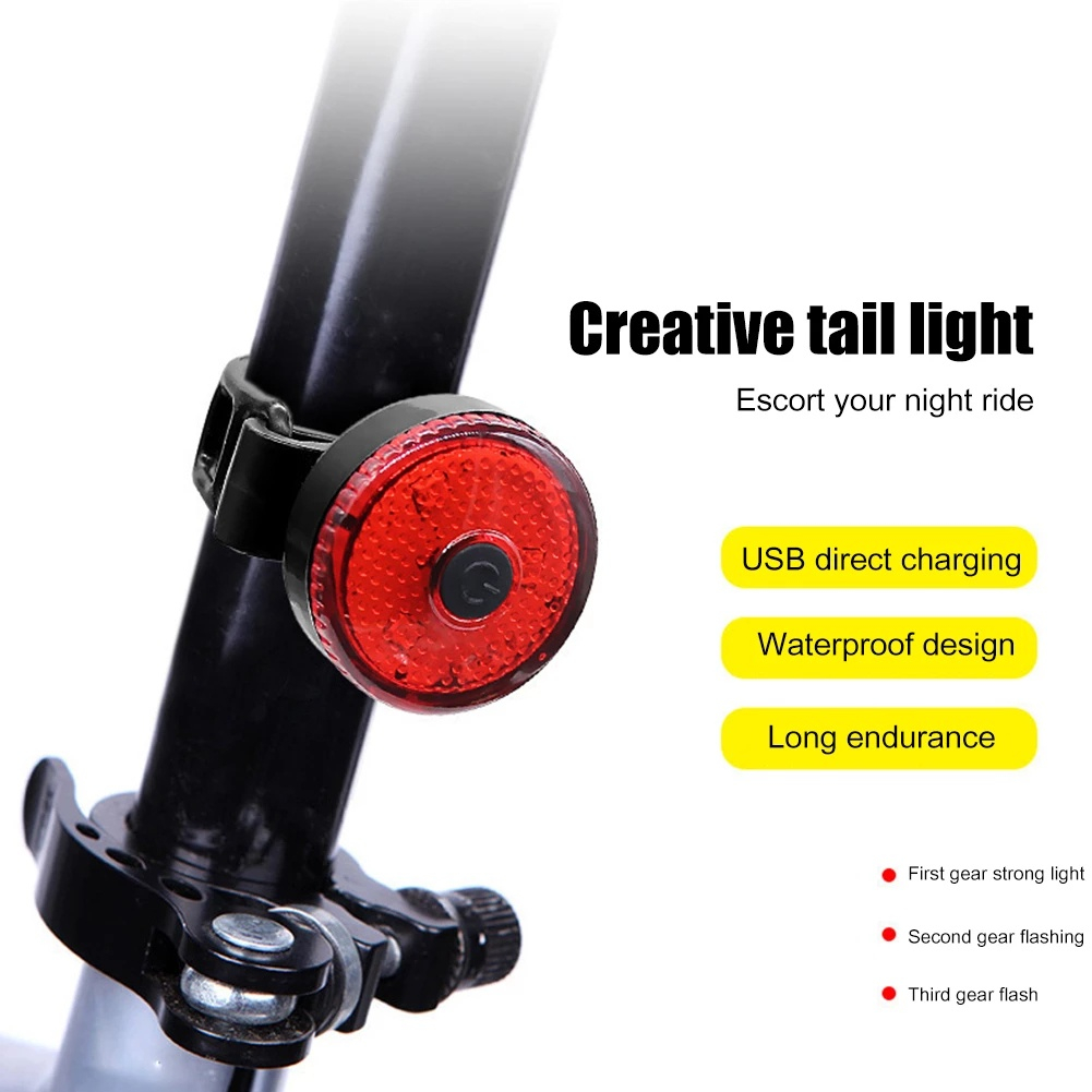 Bike Rear Light 3 LED USB Rechargeable Bike Tail Light Bicycle Safety ...