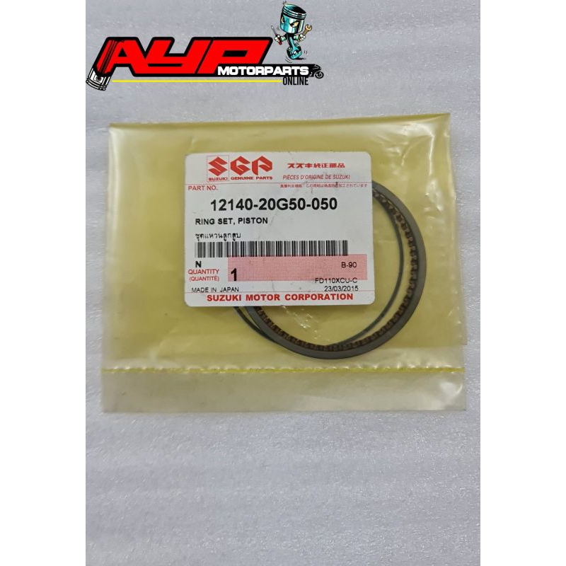 Genuine Piston Ring Standard - RAIDER J 110 SHOGUN 125 (12140-20G50-000 ...