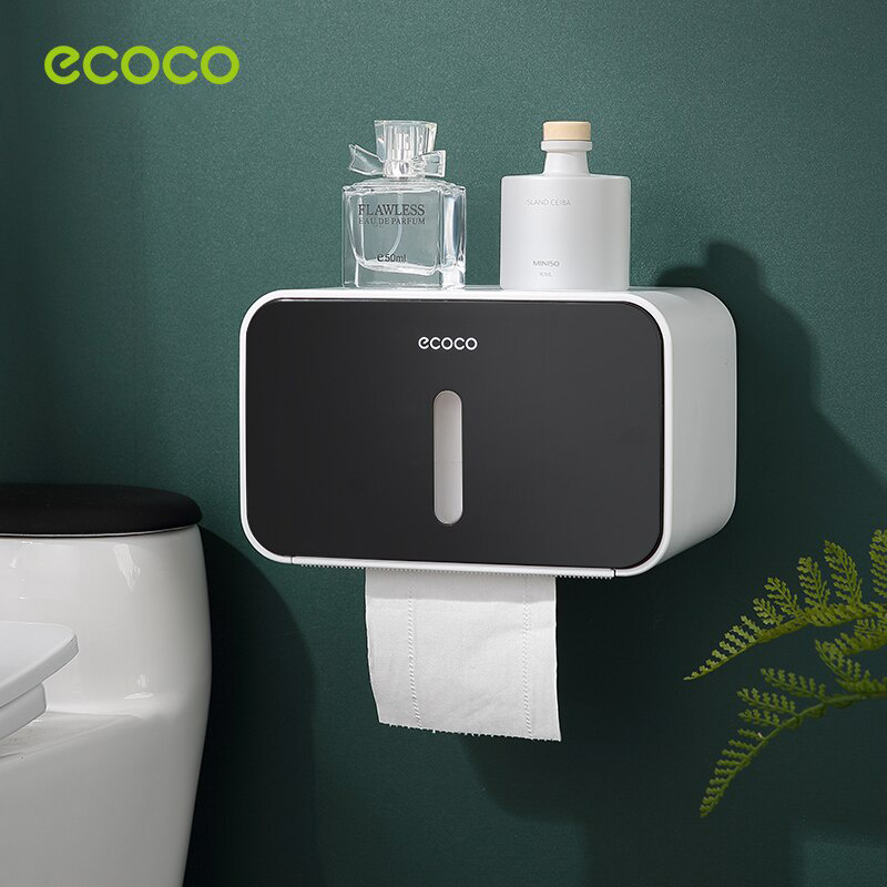 Ecoco Tissue Holder Bathroom Wall Mounted Tissue Box Waterproof for ...