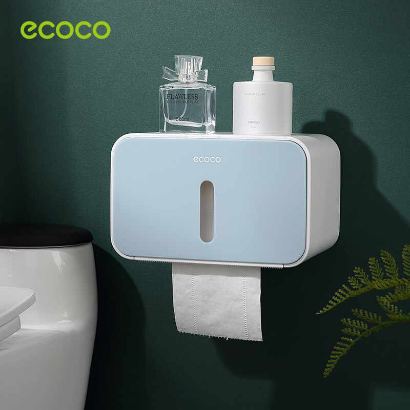 Ecoco Tissue Holder Bathroom Wall Mounted Tissue Box Waterproof for ...