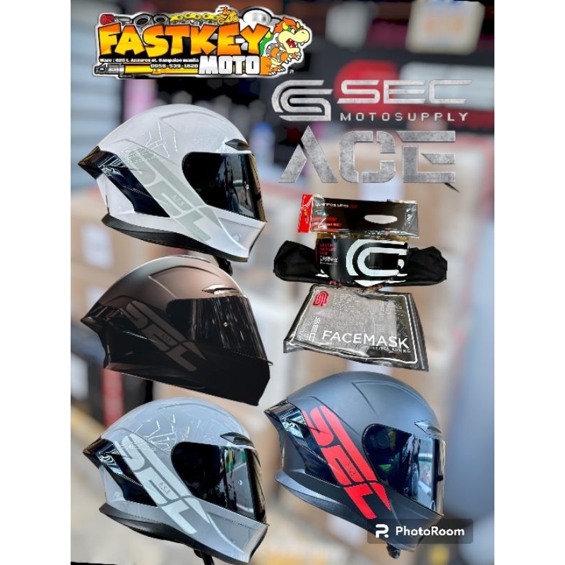 SEC ace fullface helmet dual lens | Shopee Philippines