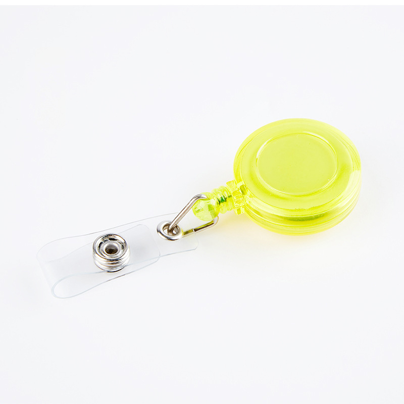 Transparent Retractable ID Clip Reel Badge Holder School Office ...