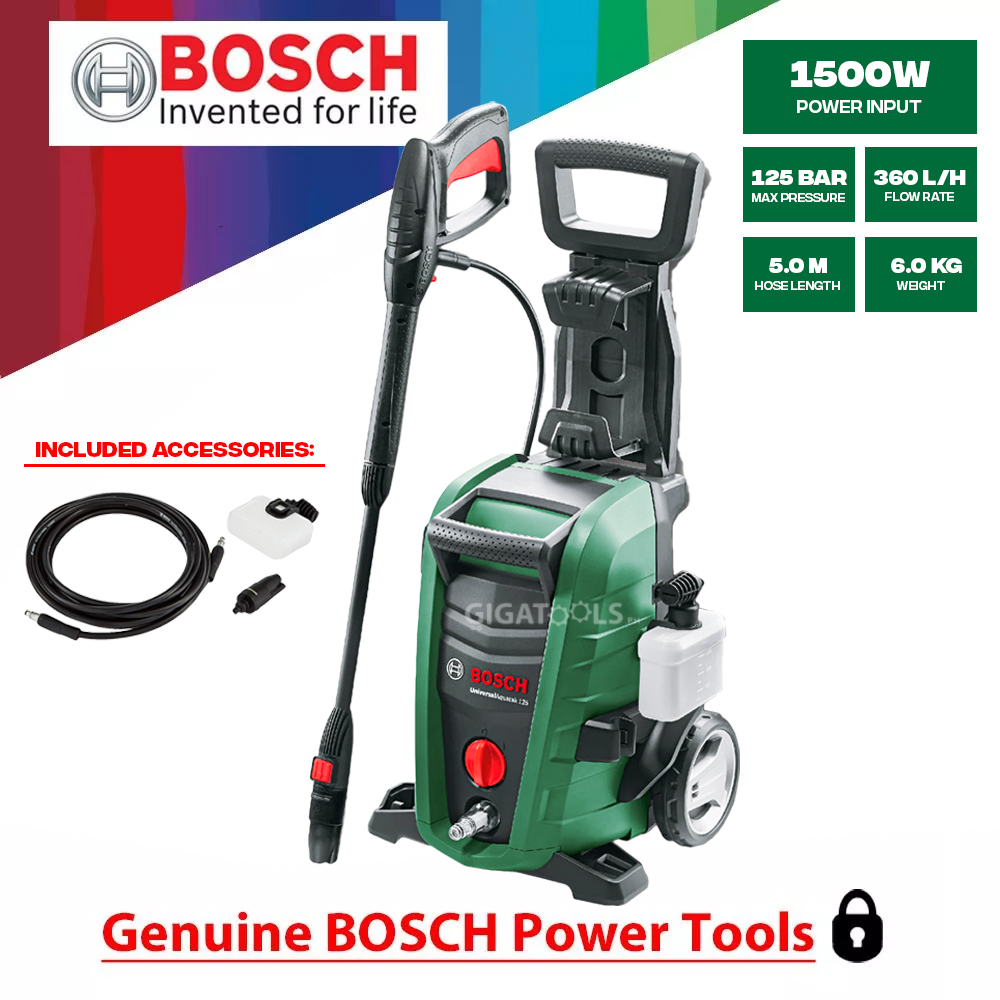New Bosch Universal Aquatak 125 High 125 Bars Pressure Washer ( 1,500W ...