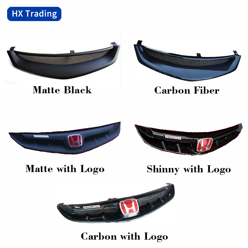 Honda Civic Grille 2005-2010/Carbon/Front/Bumper/Upper/Logo/Grilles ...