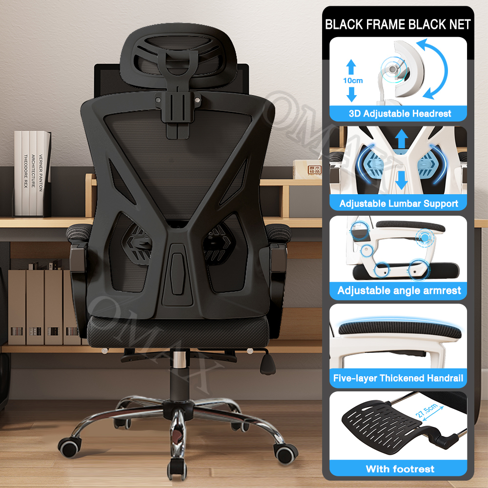 Ergonomics Chair Mesh Office Desk Korean Style Computer stool with ...